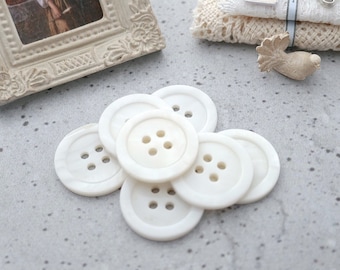 White Shell Buttons - Etsy
