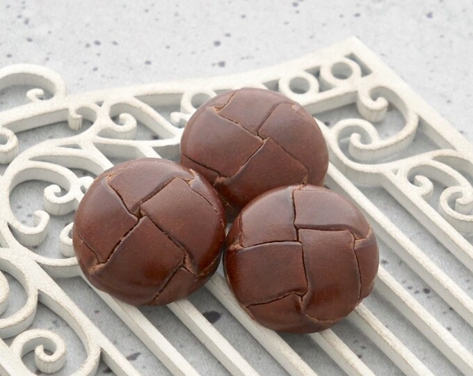 Mid-brown Leather Shanks, 25mm 1 Inch Traditional Woven Genuine Leather ...