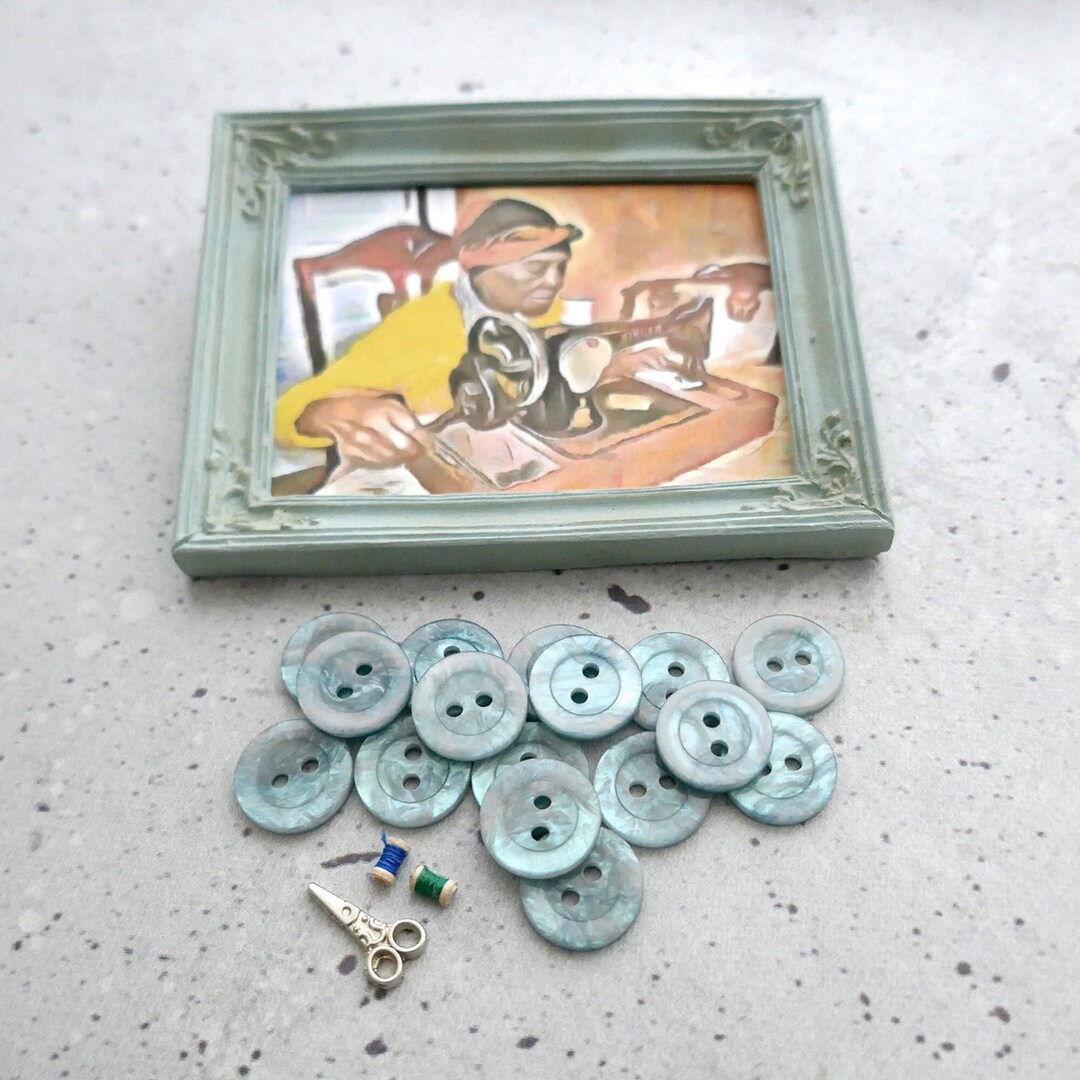 Sea Sparkle Buttons, 15mm 5/8 in Pearlized Rag-rolled Coastal Pastel ...