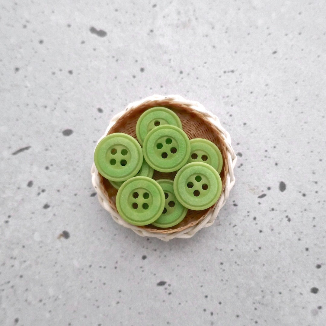 Little Green Tagua Buttons, 15mm 5/8 Inch Colorful Modern 4-hole ...