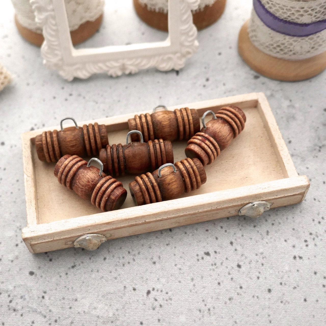 Stained Brown Toggles, 22mm 7/8 Inch Carved Natural Wood Toggle Coat ...