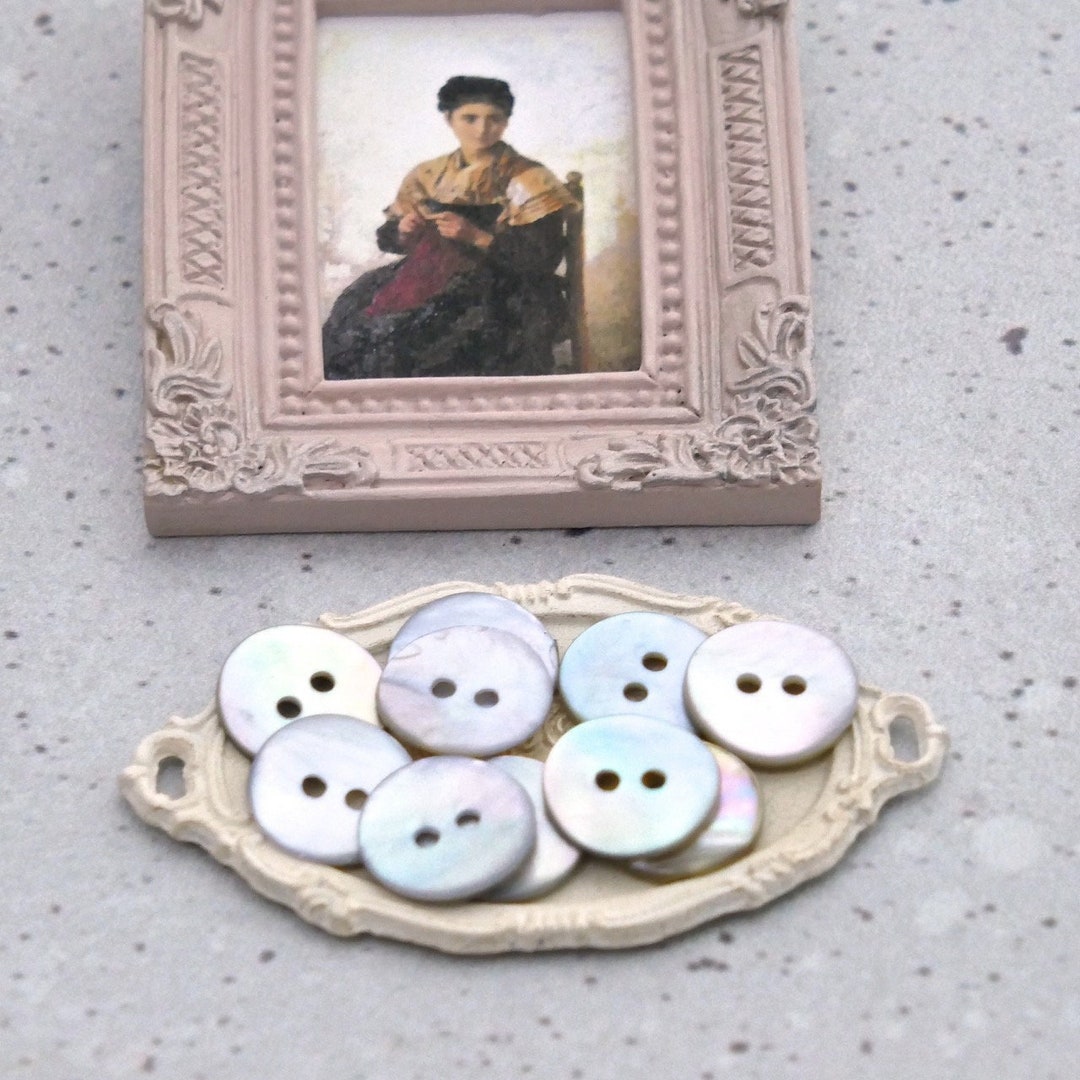 Rainbow Mother of Pearl Abalone Buttons, 12mm 1/2 In, 12 Vintage NOS ...