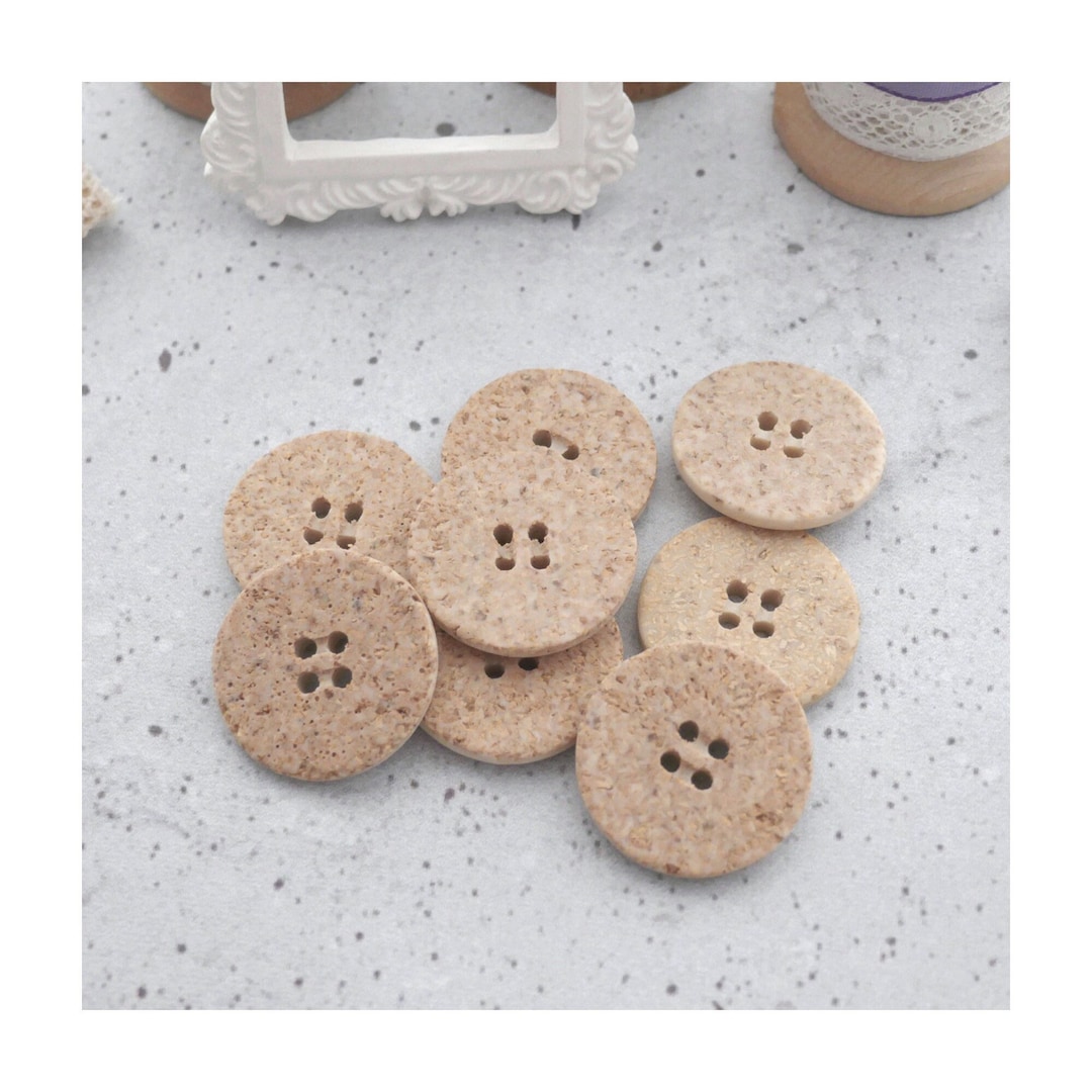 Peach Sprinkle Buttons, 26mm 1.02 Inch Pitted Faux-stone Gray Buttons W ...