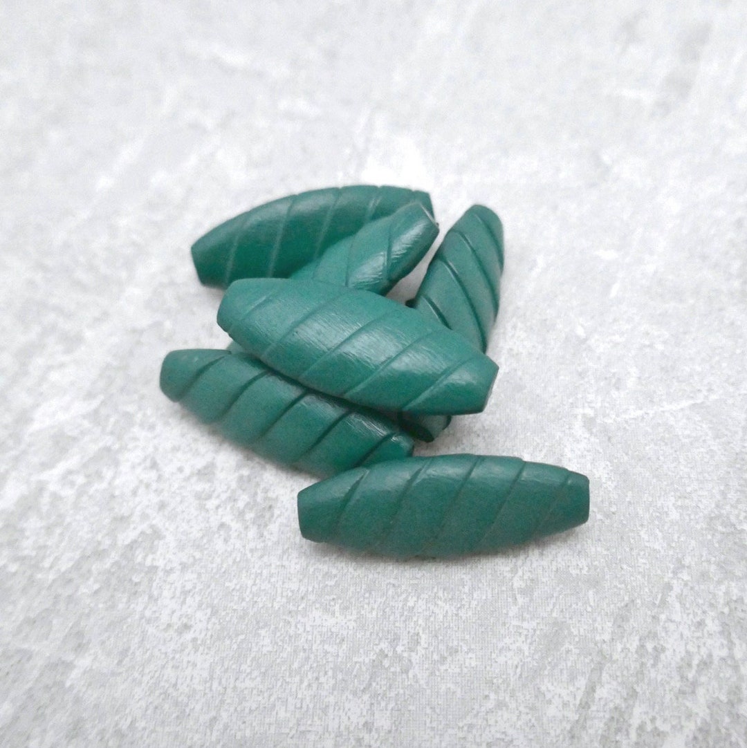 French Teal Toggles, 30mm 1-1/8 in - Lagoon Green Faux-leather Wrap ...