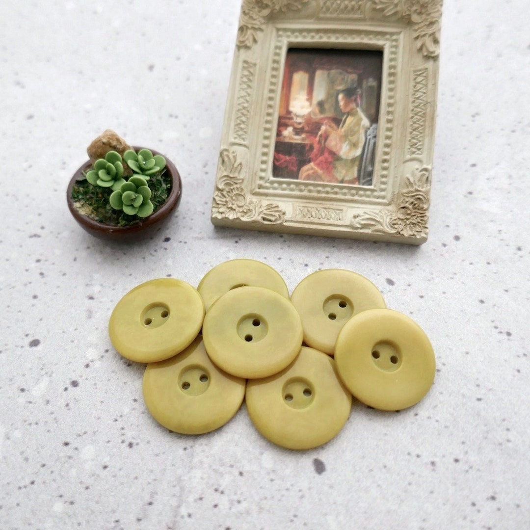 Green Tagua Buttons - CHOOSE 25mm 1 Inch 28mm 1-1/8" - Dyed Corozo ...