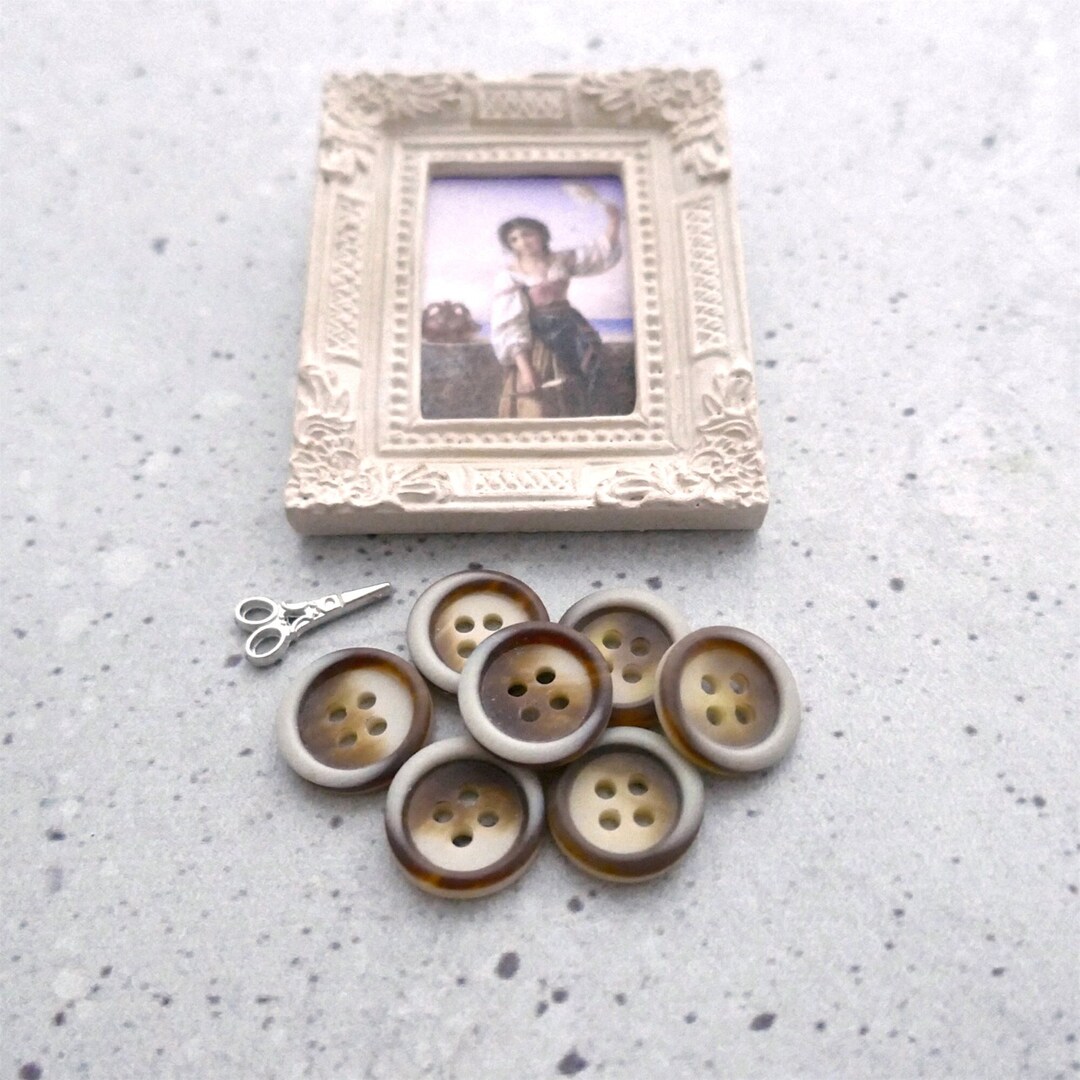 Tonal Beige Buttons, CHOOSE 15mm 5/8 In, 18mm .71 in Layered Faux-stone ...