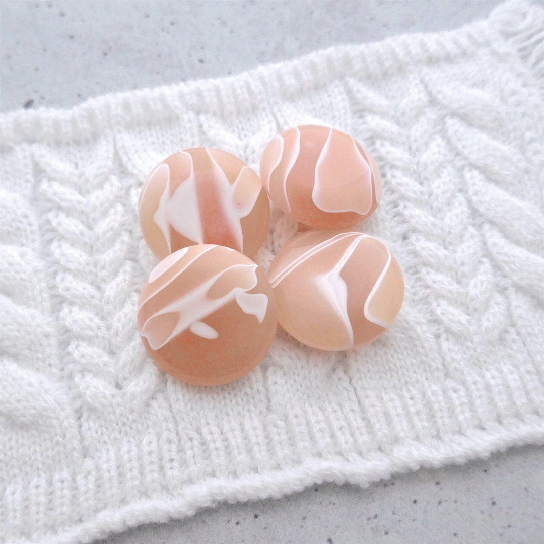 Lucite Pink Faux-marble Shanks, 29mm 1-1/8 Inch Pink to White Modern ...