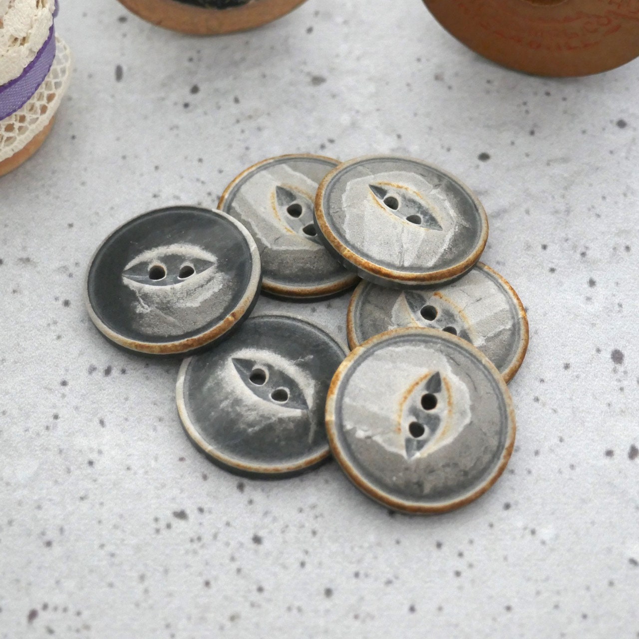 Blackboard Fisheye Buttons 23mm .90 Inch Faux-stone Slate - Etsy