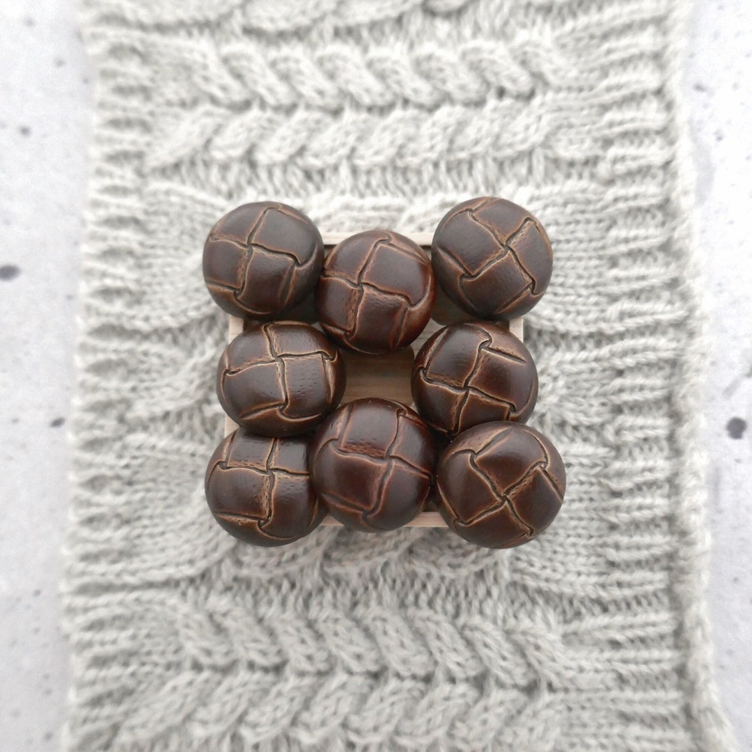 Brown Faux-leather Shanks, 16mm 5/8 Inch - Molded Plastic Imitation ...