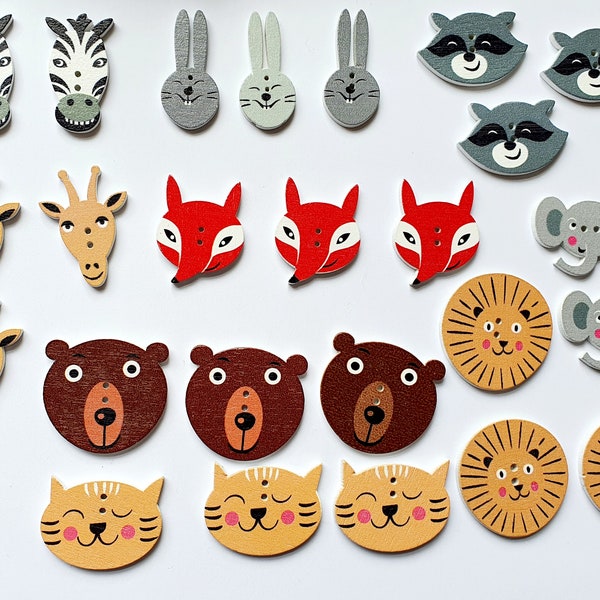Animal Buttons - Etsy UK