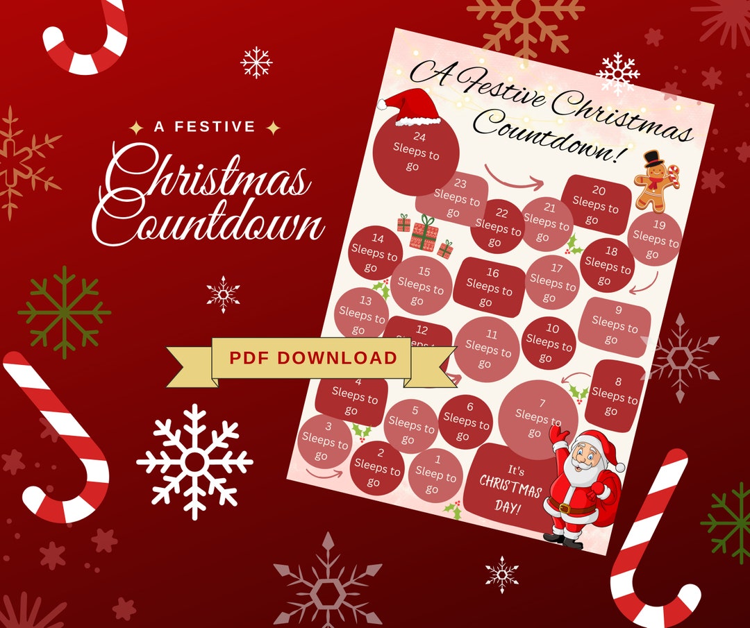 Digital Christmas Countdown Chart |christmas Reward Chart | Behaviour ...