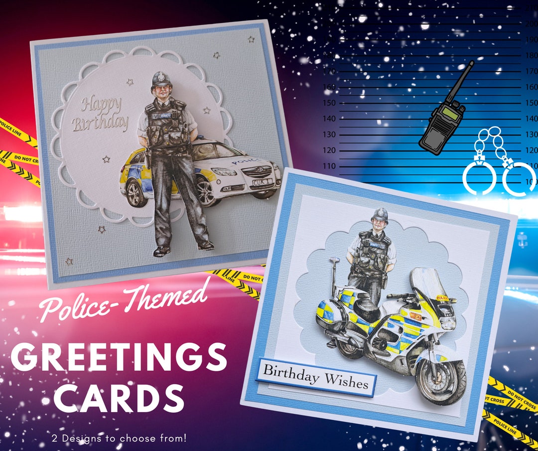 Police-themed Birthday Card Birthday Card for A Policeman Policeman ...