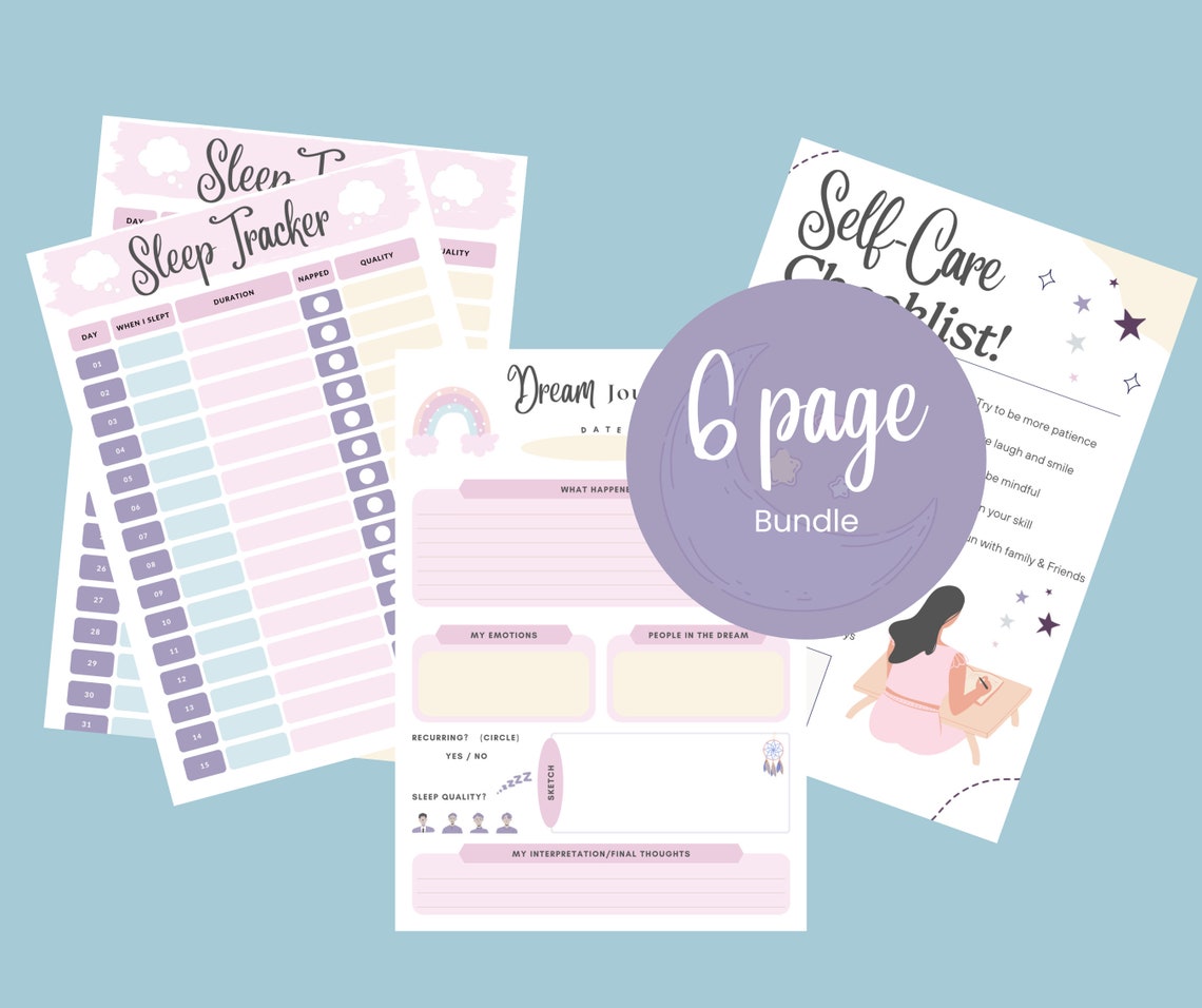 Sleep Hygiene Worksheets | Sleep Journal | Sleep Habits | Sleep Cycle ...