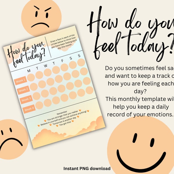 Mental Health Chart - Etsy