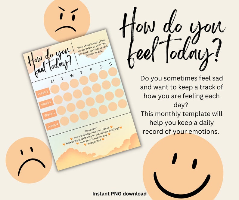 Emotions and Feelings Chart Mental Health Charts Emotions - Etsy