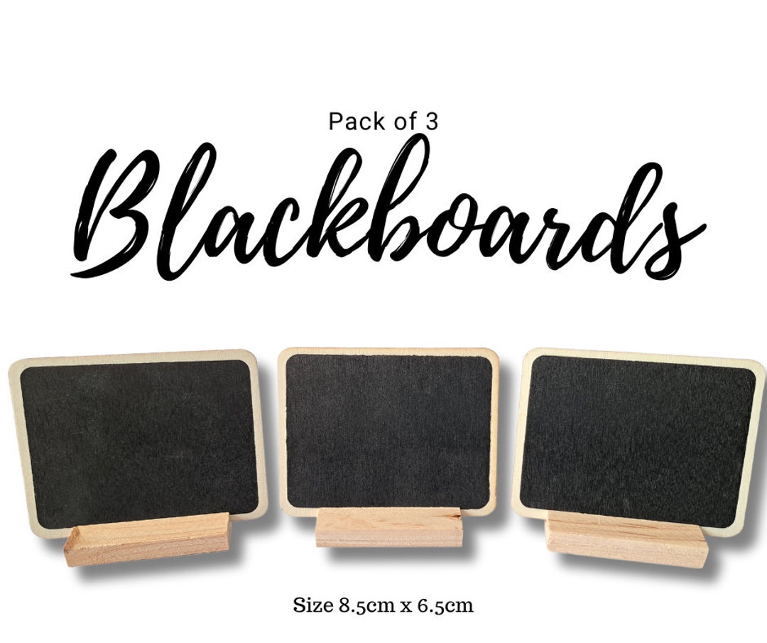 Pack of 3 Blackboards With Stands NEW, LARGER DESIGN Craft Supplies and ...