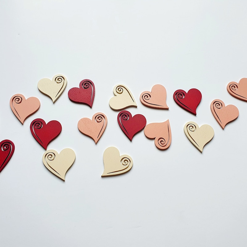 Wooden Red Heart Cards - Etsy UK