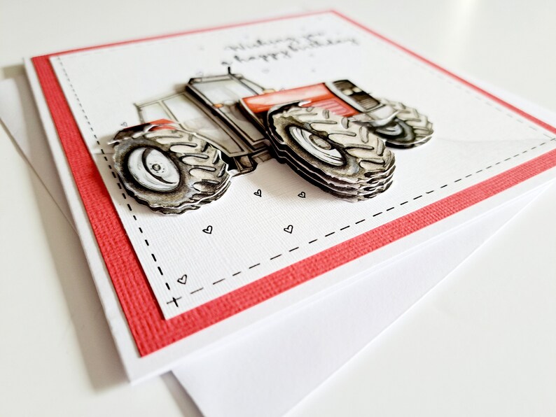 Red Tractor Greetings Card | Farming Cards | Tractors | Tractor ...