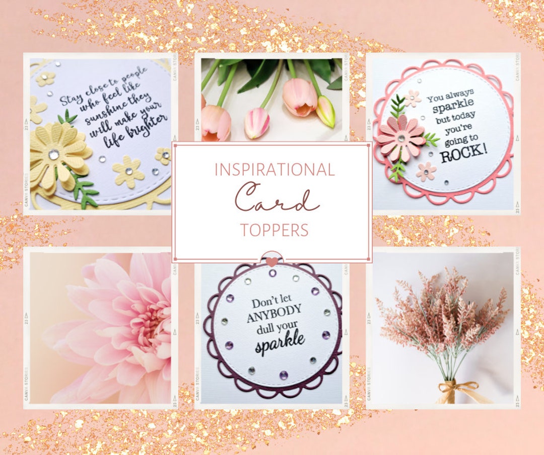 Inspirational Card Toppers Card Making Craft Supplies Card Toppers for ...