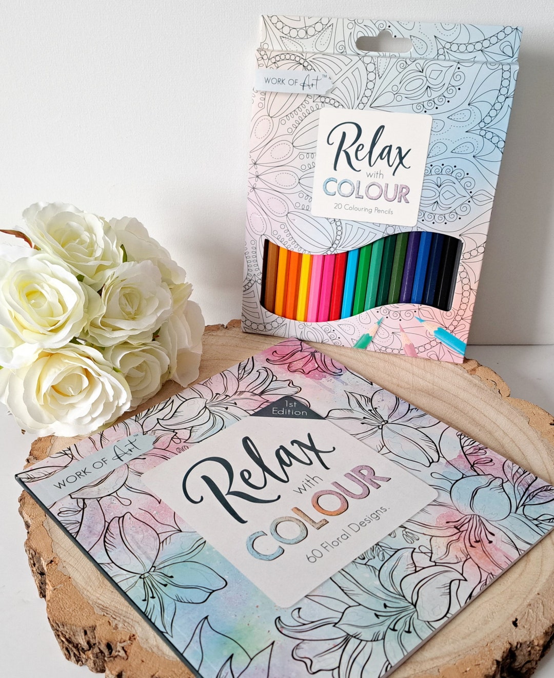 Adult Colouring Book Gift Set Colouring Book & Pencil Gift Set Mother's ...