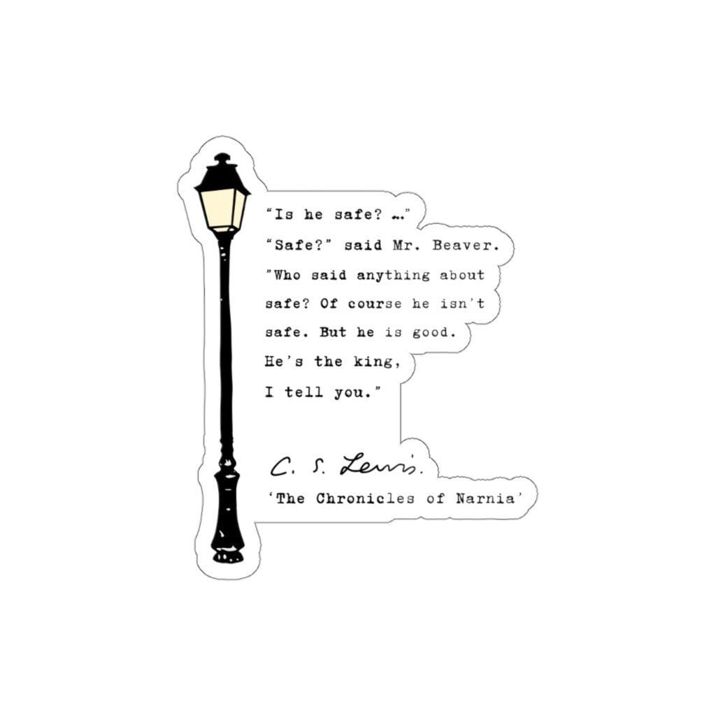Mr. Beaver Narnia Quote Stickers, CS Lewis Sticker, CS Lewis Quote ...