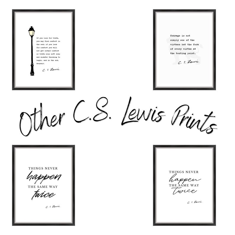 CS Lewis Quote Wall Art, CS Lewis Printable Art, C.S Lewis Narnia ...