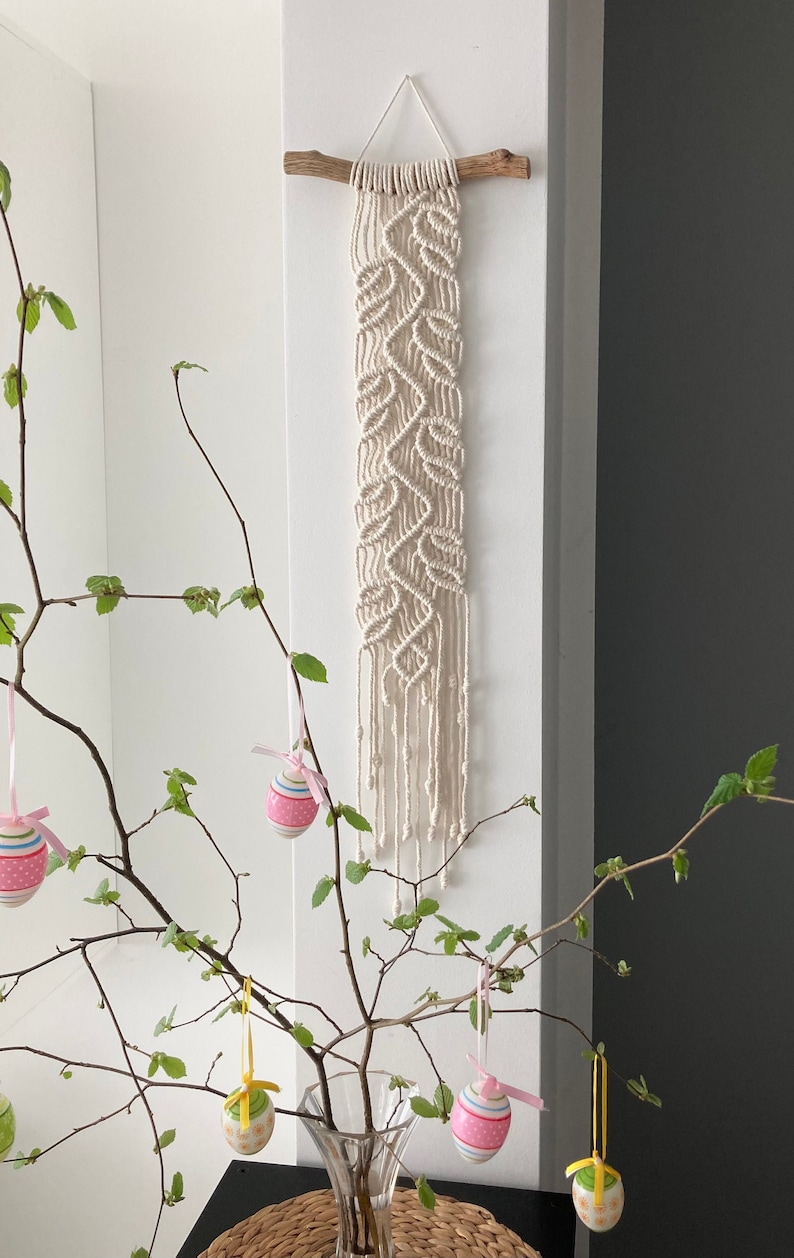 Macrame Vine & Leaves Wall Hanging Spring Leaves Home Decor - Etsy