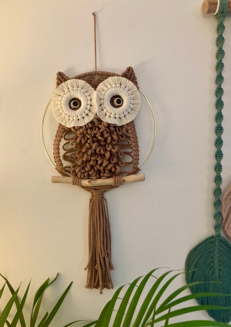 Macrame Owl Wall Hanging Baby Room Boho Macrame Wall - Etsy