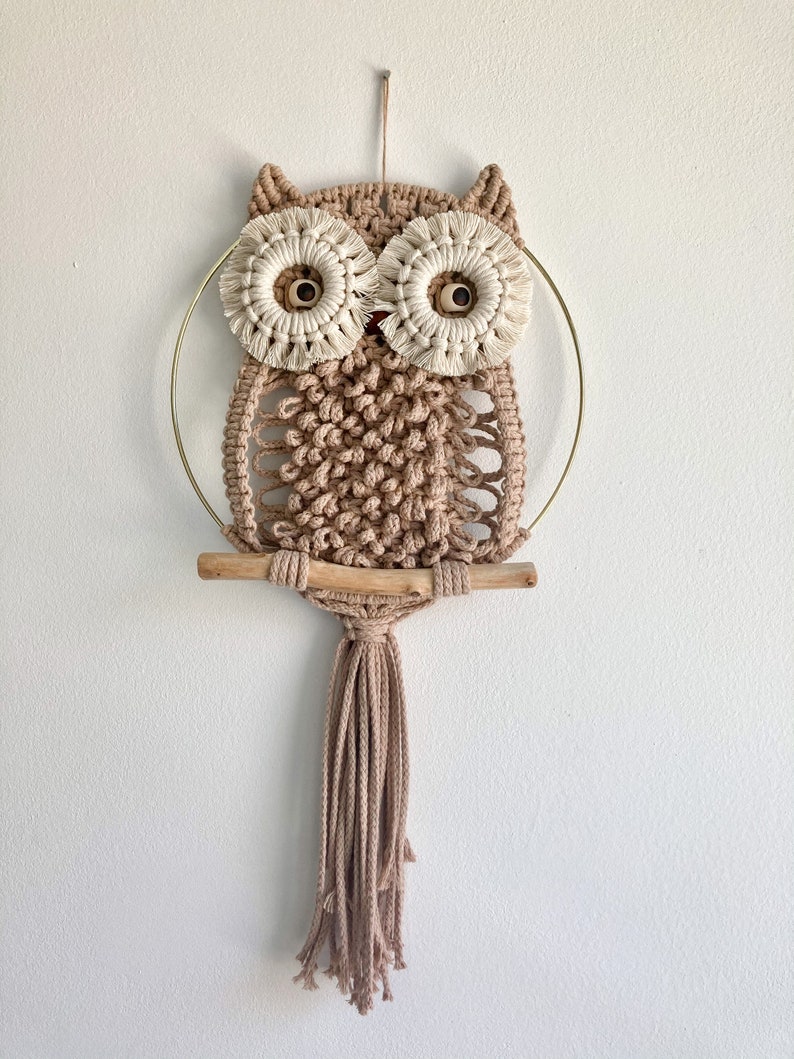 Macrame Owl Wall Hanging Baby Room Boho Macrame Wall - Etsy