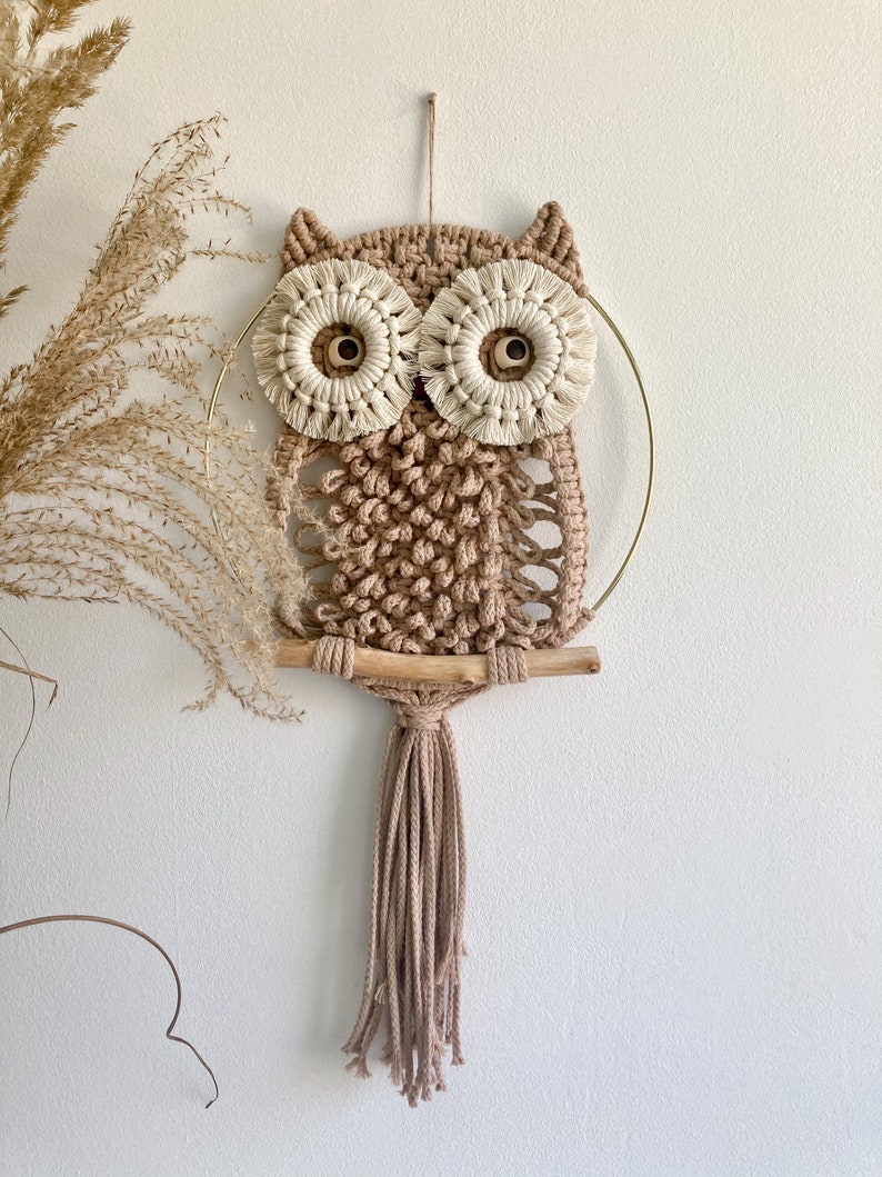 Macrame Owl Wall Hanging Baby Room Boho Macrame Wall - Etsy