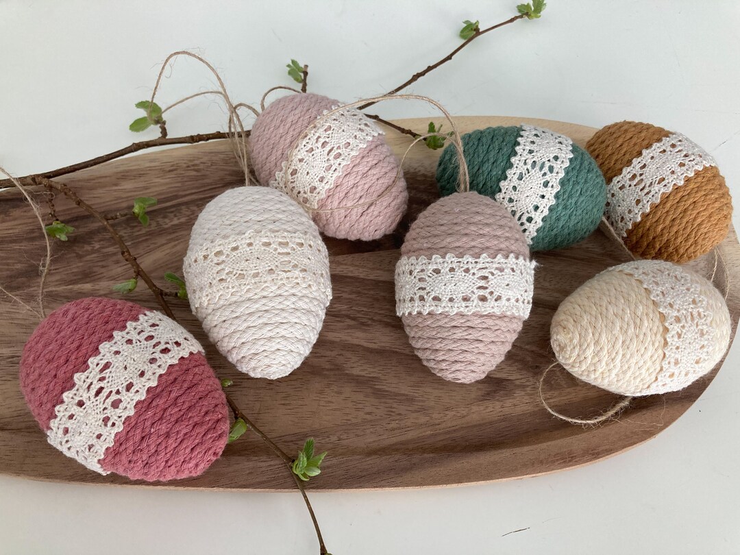 Macrame Easter Eggs, Handmade Easter Decoration, Easter Tree Decoration - Etsy