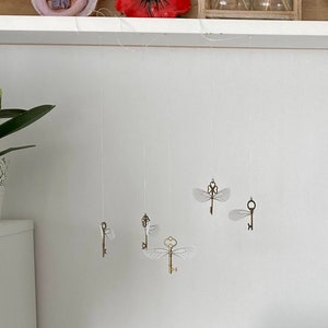Magic Flying Keys Set, Wizard Flying Key Ornament Set, Hanging Flying ...
