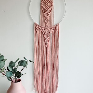 Pink Macrame Dreamcatcher, Macrame Wall Hanging - Etsy