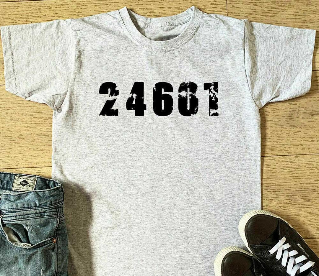 Prisoner 24601 T-shirt - Mens Les Miserables Fancy Dress Top Boys ...