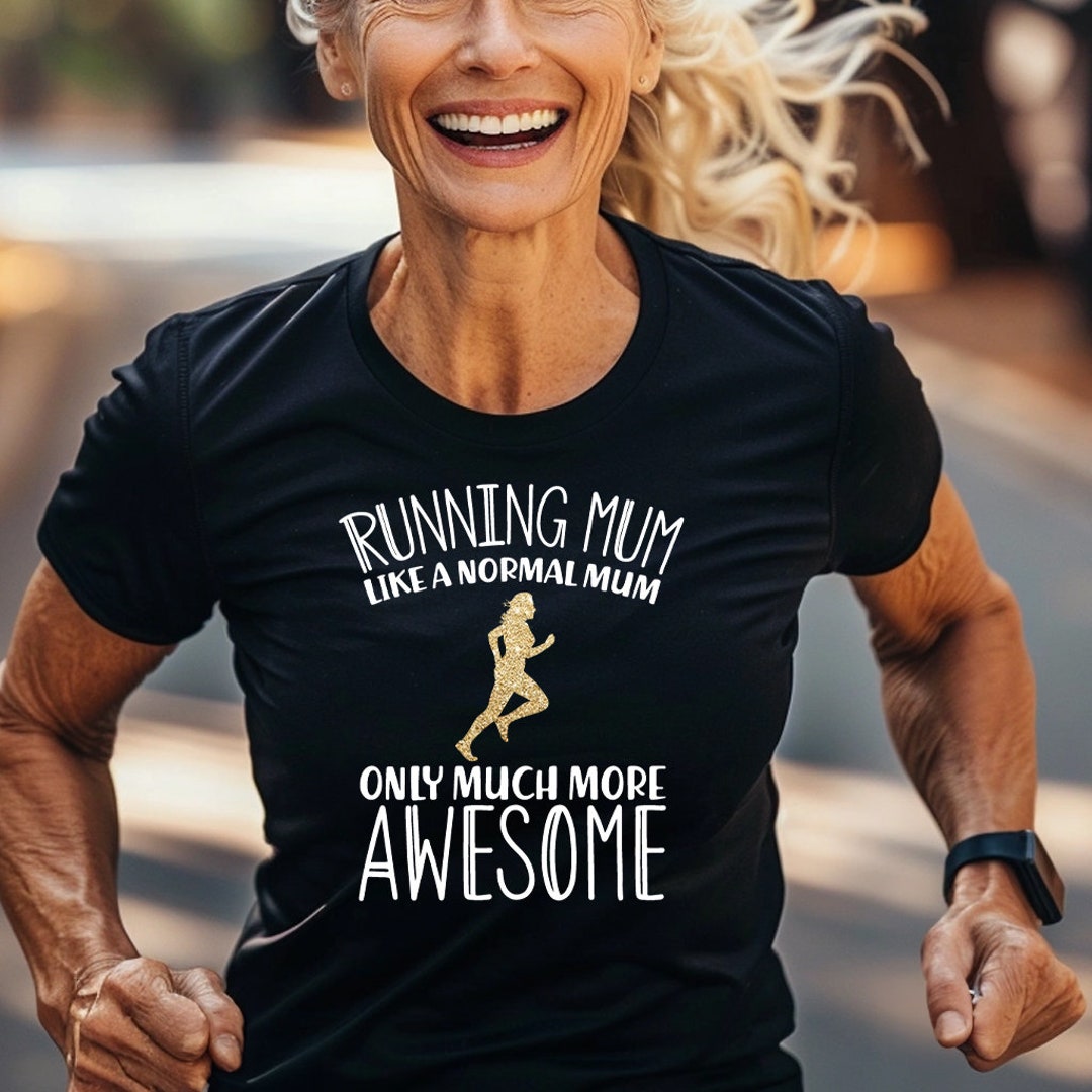Ladies Running Mum T Shirt Hoodie - Womens Much More Awesome Athletics ...