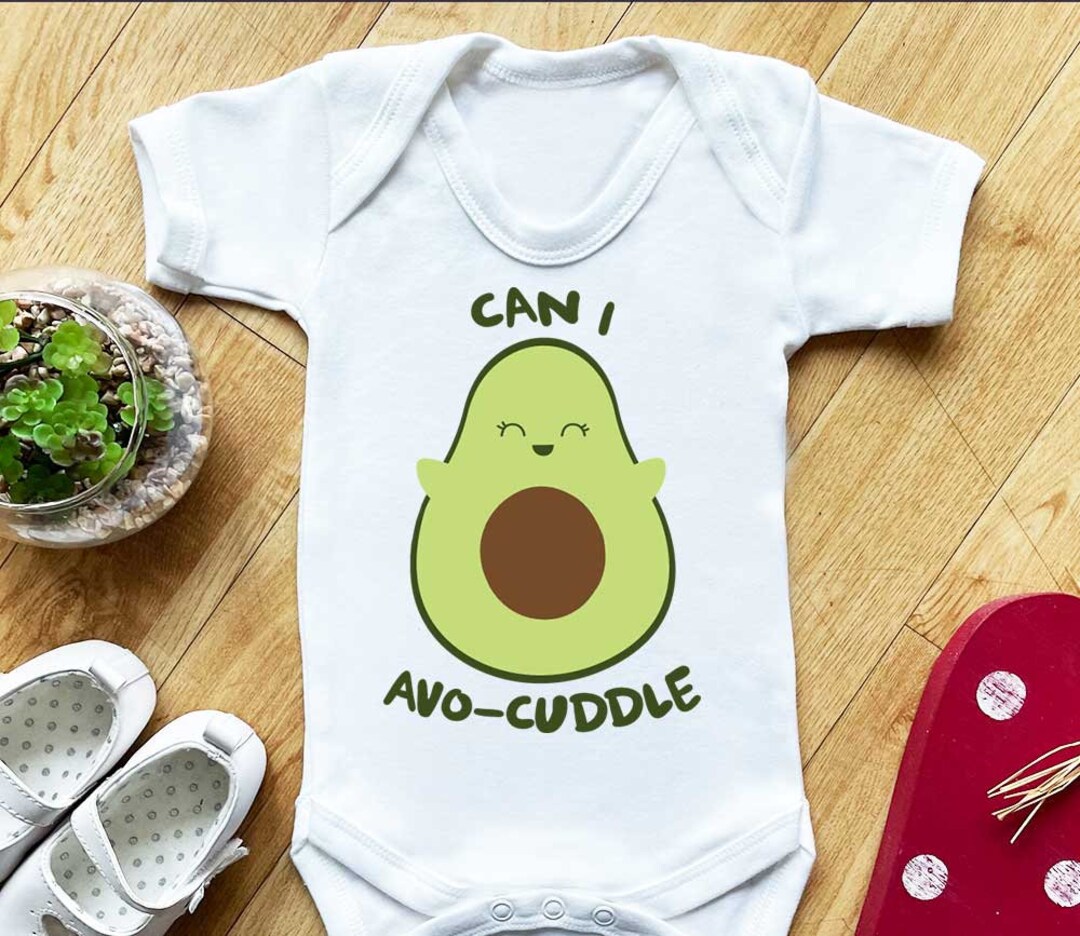 Can I Avo Cuddle Babygrow Baby Vest Cute Funny Avocado Baby Gift ...