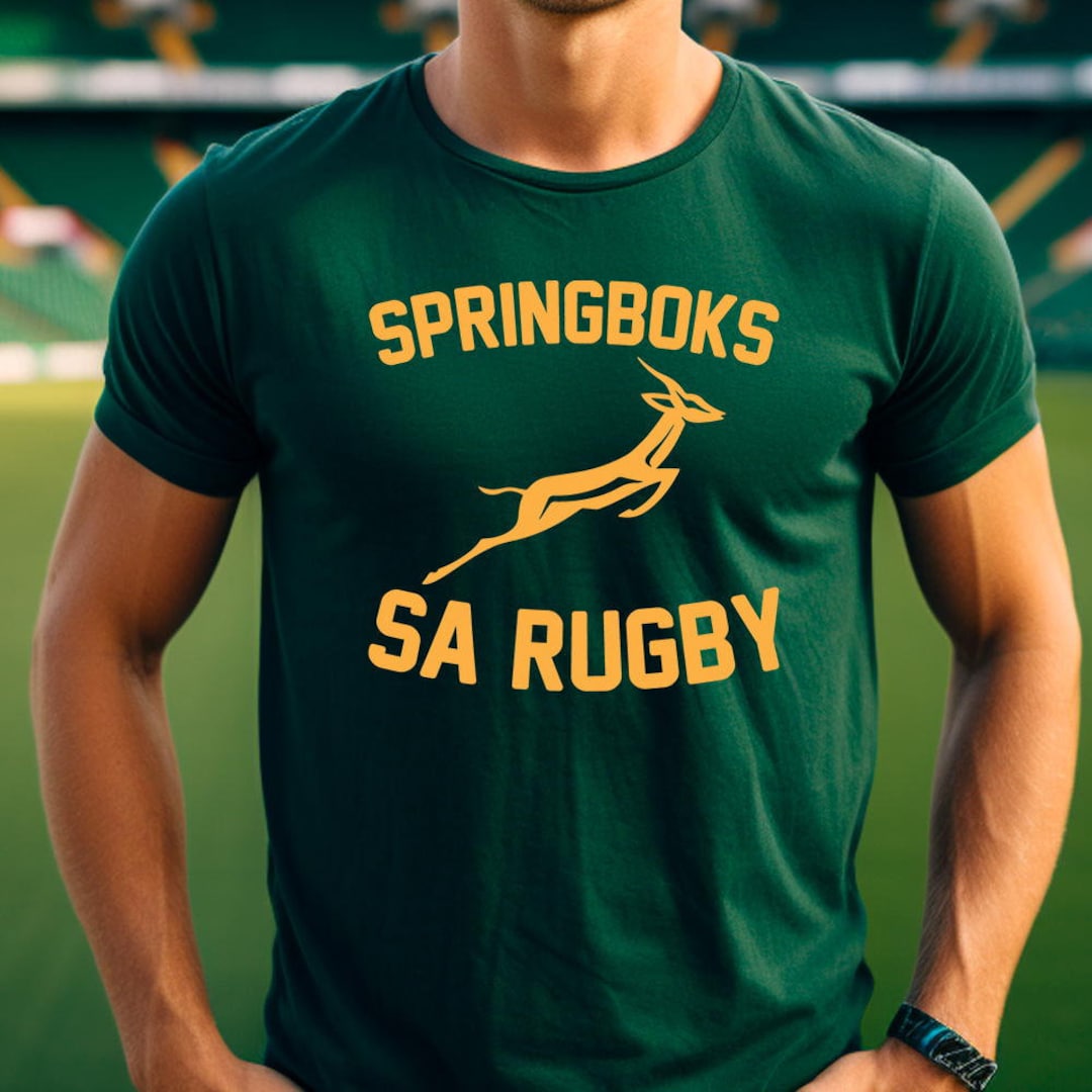 Springboks SA Rugby T-shirt - Mens Flag Saffa South Africa Football ...