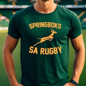 Springboks SA Rugby T-shirt - Mens Flag Saffa South Africa Football ...