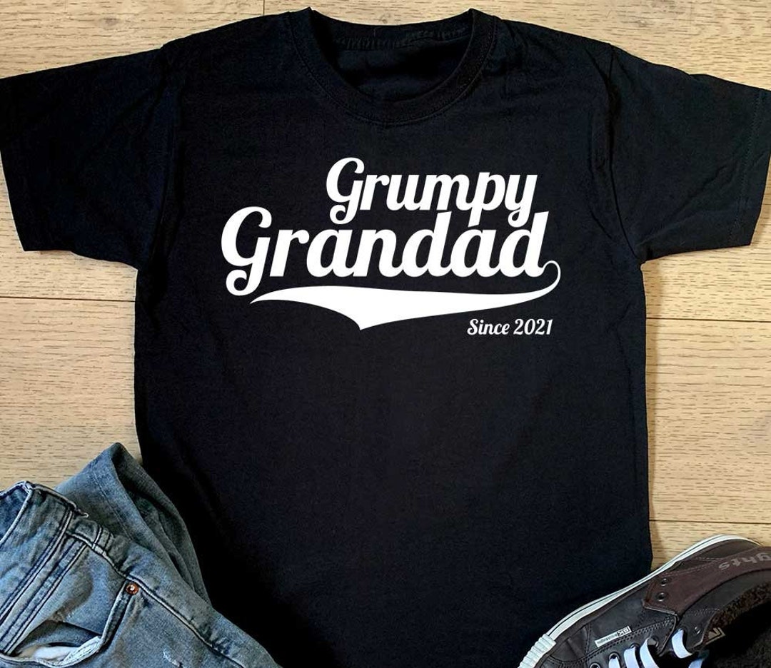 Grumpy Grandad T-shirt: Custom Year, New Grandson Gift - Etsy