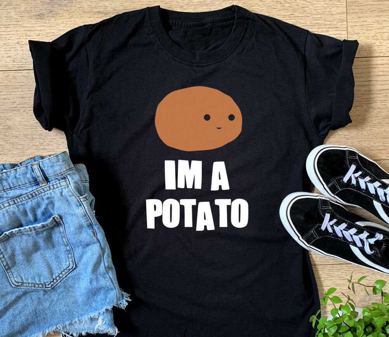 Ladies I'm A Potato T-shirt Womens Girls Super Cute - Etsy UK