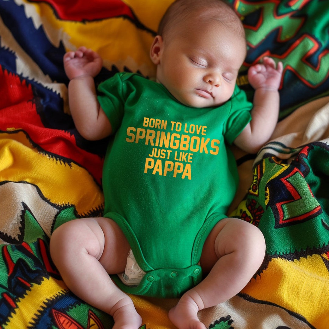 Born to Love Springboks Just Like Pappa Babygrow Baby Vest - South ...