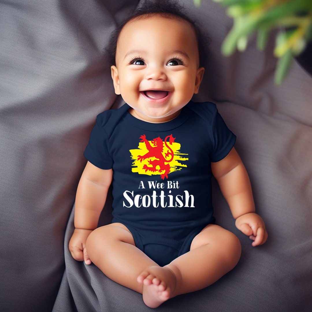 A Wee Bit Scottish Babygrow Baby Vest Cute Scotland Boys Girls Football ...