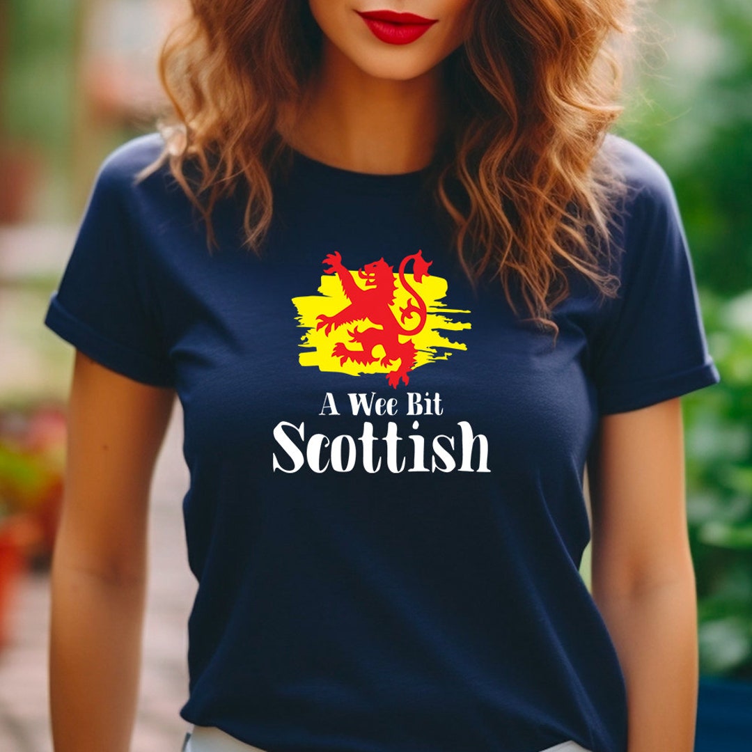 Ladies 'wee Bit Scottish' T-shirt: Scotland Rugby Football Top - Etsy UK