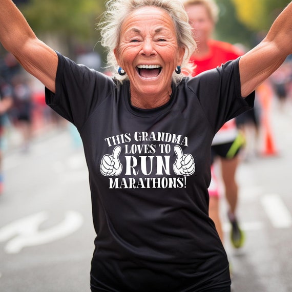 Ultra Running Memes This Grandma Runs Marathons T Shirt Funny Ladies