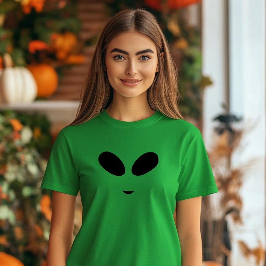 Damen Alien Face T-Shirt: Neuheit Halloween Kostüm Top - Etsy Österreich