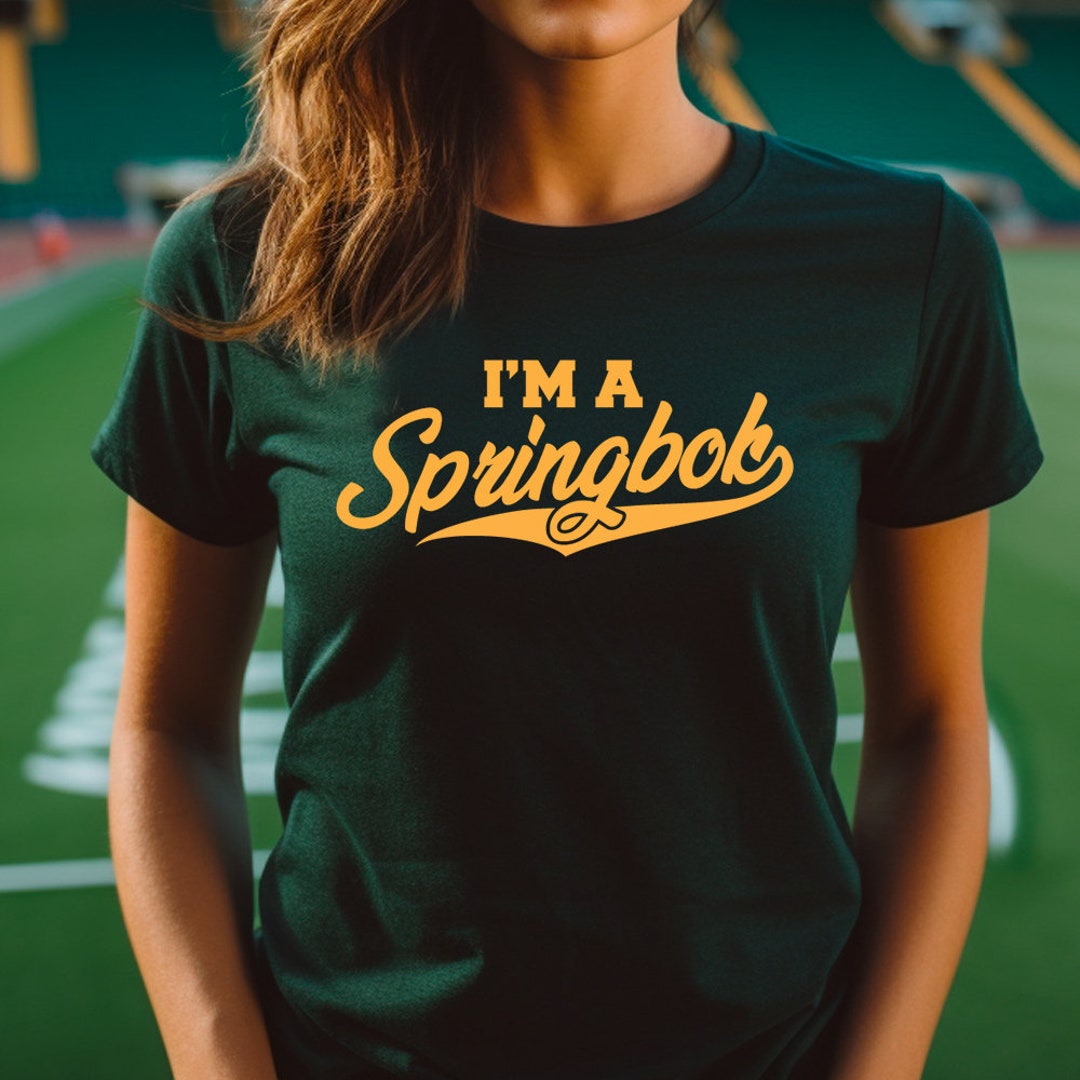 Ladies I'm A Springbok T-shirt Womens Girls South Africa African Rugby ...
