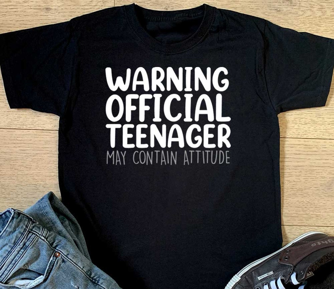 Warning Official Teenager T-shirt - Boys Teen 13th Birthday Mens ...