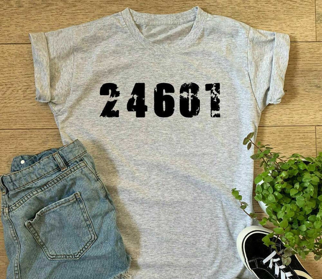 Ladies Prisoner 24601 T-shirt Womens Girls Les Miserables Top Birthday ...