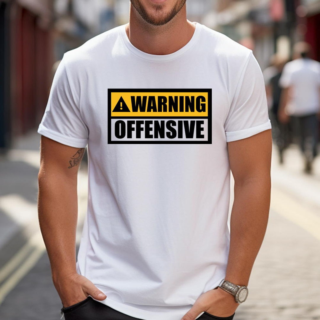 Warning Offensive T-shirt - Funny Antisocial Joke Top - Etsy
