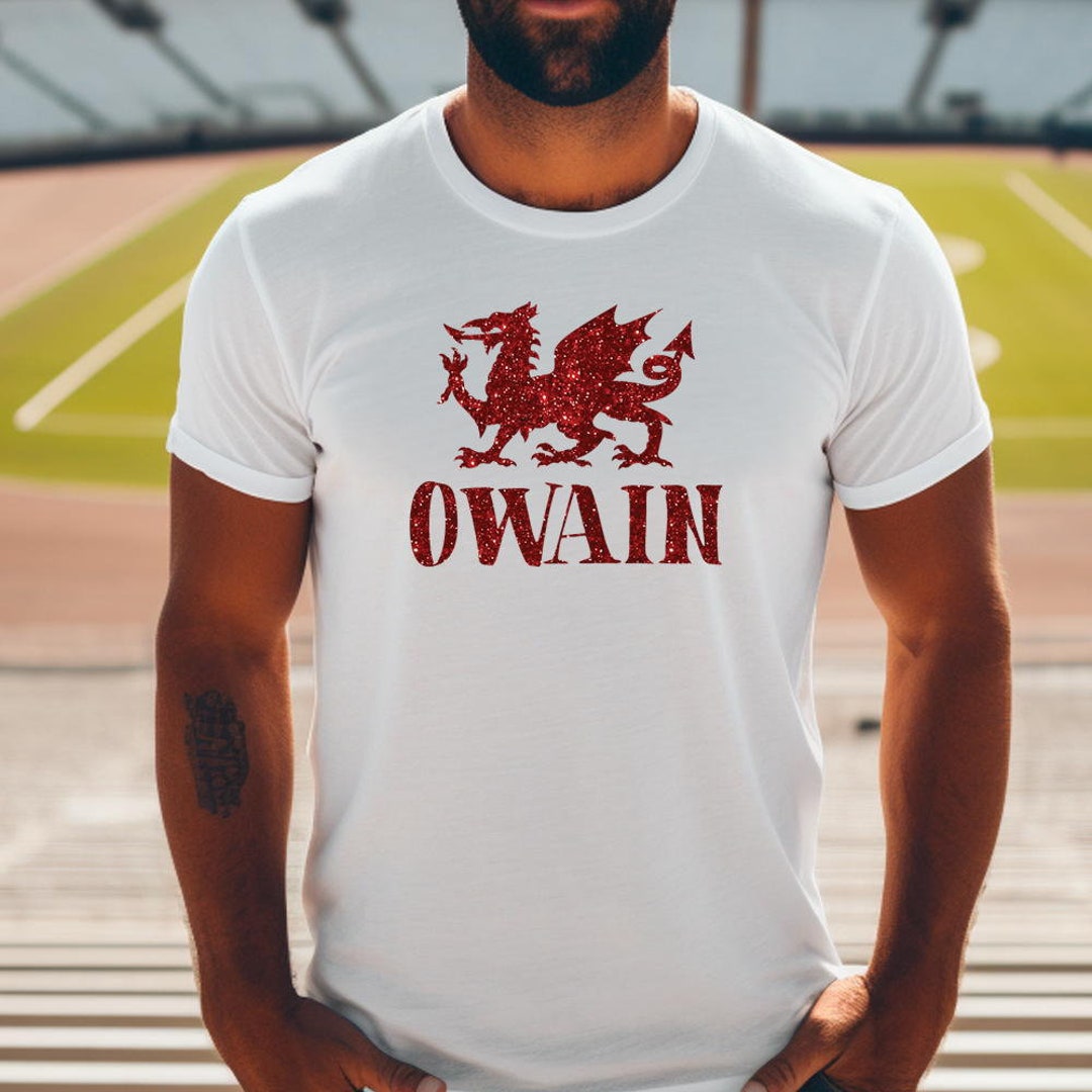 Custom Name Welsh Dragon T-shirt - Mens Personalised Welsh Gift Boys ...